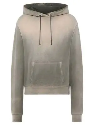 MAISON MARGIELA Sun Faded Cotton Hooded Sweatshirt - Green