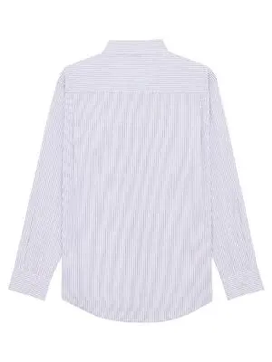 Saint Laurent Striped Cotton Poplin Cassandre Shirt - Black