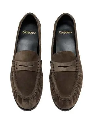 Saint Laurent Le Loafer Suede - Gray