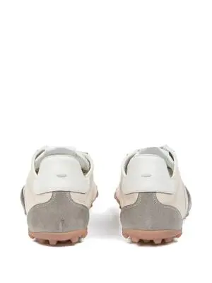 MAISON MARGIELA Vintage Finish Suede And Leather Sneakers - Multicolor