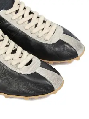 MAISON MARGIELA Sprinters Vintage Finish Suede And Leather Sneakers - Black