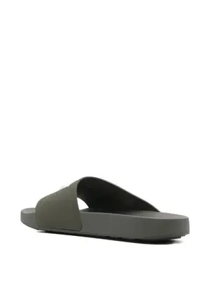 Givenchy Label Slide Flat Mules In Rubber