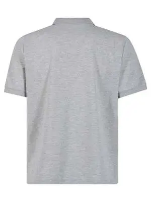 Saint Laurent Cassandre Embroidery Cotton Blend Polo Shirt