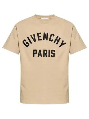 Givenchy Paris Embroidery Cotton T-shirt - Brown
