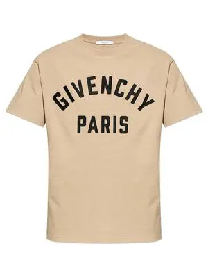 Givenchy Paris Embroidery Cotton T-shirt - Brown