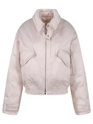 Victoria Beckham Cotton Satin Padded Bomber Jacket - Multicolor