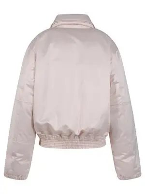 Victoria Beckham Cotton Satin Padded Bomber Jacket - Multicolor