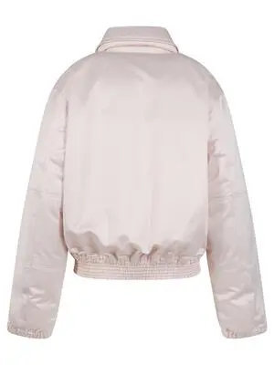 Victoria Beckham Cotton Satin Padded Bomber Jacket - Multicolor