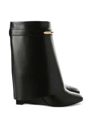 Givenchy Shark 95 Leather Ankle Boots - Black