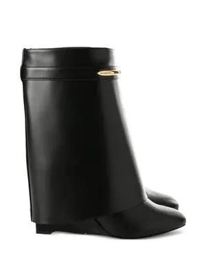 Givenchy Shark 95 Leather Ankle Boots - Black