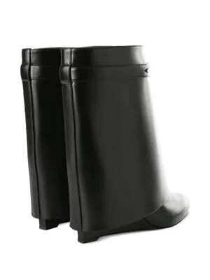 Givenchy Shark 95 Leather Ankle Boots - Black