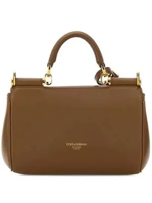 Dolce & Gabbana My Sicily Handbag In Plongé Leather - Brown