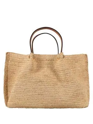 Valentino Garavani Medium Raffia Handbag With Pouch