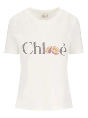Chloé Passion Fruit Print Baby Fit Cotton Jersey T-shirt - White