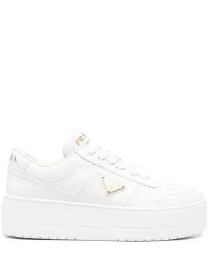 Prada Downtown Leather Platform Sneakers