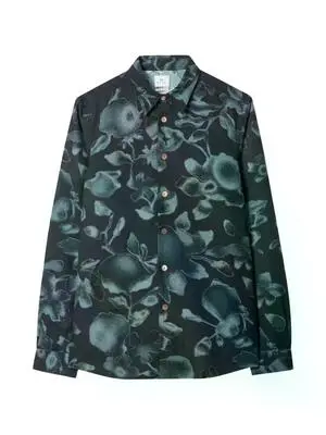 Paul Smith Floral-print Long-sleeve Shirt - Black