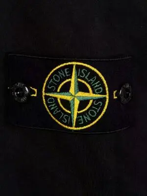 Stone Island 6100060 Organic Cotton Fleece Sweatshirt - Black