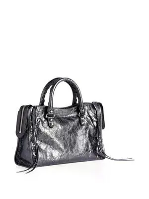 Balenciaga Small Le City Metallic Leather Tote Bag