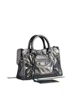 Balenciaga Small Le City Metallic Leather Tote Bag