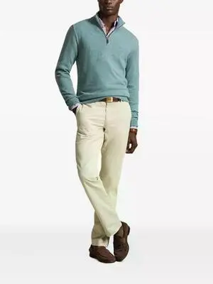 Polo Ralph Lauren Quarter-zip Pony-embroidered Sweater - Blue