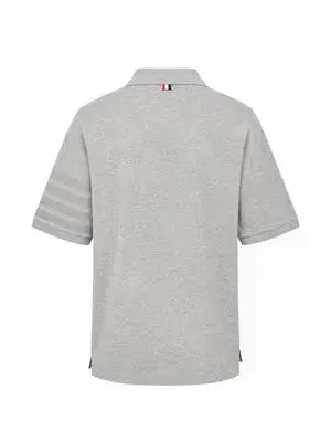 Thom Browne Jersey Ottoman 4-bar Polo - Grey