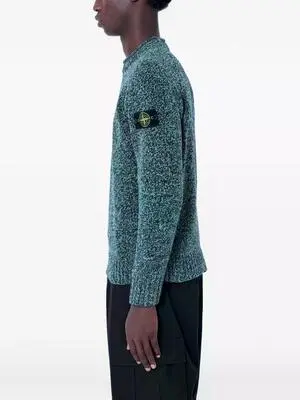 Stone Island Logo-patch Chunky-knit Sweater
