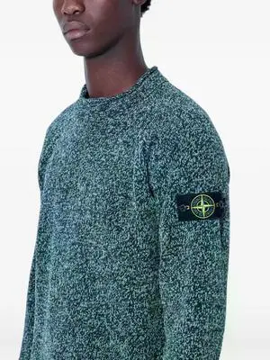 Stone Island Logo-patch Chunky-knit Sweater