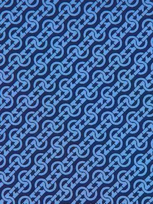 FERRAGAMO Woven Print Silk Tie - Blue