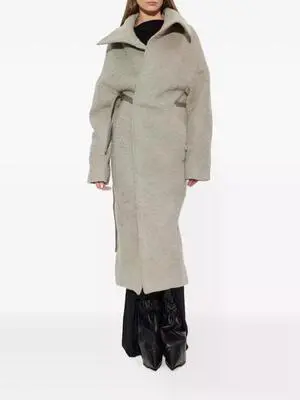Rick Owens Belted Oversized-collar Coat
