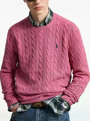 Polo Ralph Lauren Cable-knit Wool-cashmere Jumper - Pink