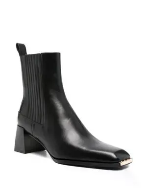 Sandro Metal-tip Elasticated-panel Ankle Boots