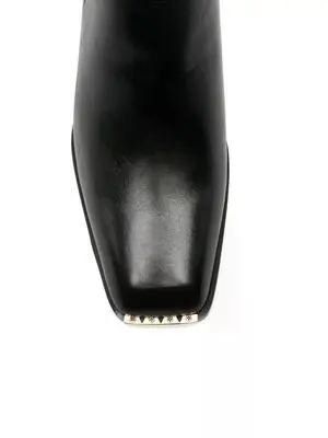 Sandro Metal-tip Elasticated-panel Ankle Boots