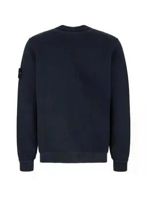 Stone Island 6100060 Organic Cotton Fleece Sweatshirt - Blue