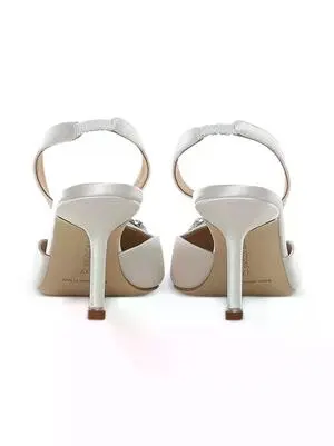 Manolo Blahnik Hangisi Crystal-buckle Slingback Pumps