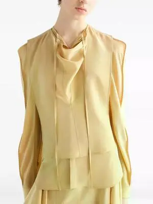 LEMAIRE Layered Blouse In Silk And Viscose Cloth