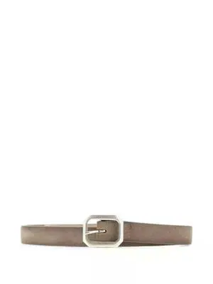 ALBERTO LUTI Suede Leather Belt - Brown