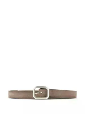 ALBERTO LUTI Suede Leather Belt - Brown