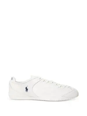 Polo Ralph Lauren Leather Logo-embroidered Sneakers - White