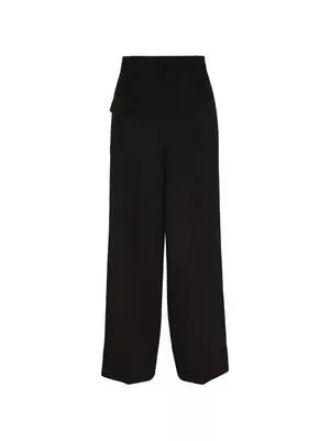 Yohji Yamamoto Wide-leg Trousers - Black