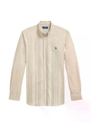 Polo Ralph Lauren Slim Fit Striped Stretch Poplin Shirt - Neutrals