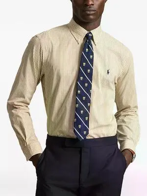 Polo Ralph Lauren Slim Fit Striped Stretch Poplin Shirt - Neutrals