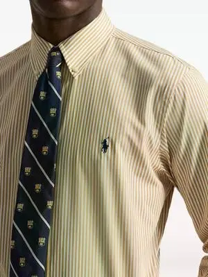 Polo Ralph Lauren Slim Fit Striped Stretch Poplin Shirt - Neutrals