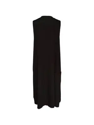 Y’s Button-up Sleeveless Maxi Dress - Black