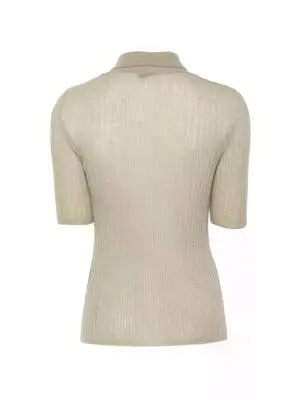 BOSS Ribbed Knit Polo Top