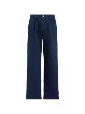 Polo Ralph Lauren Pleated Cotton-blend Relaxed Trouser - Blue