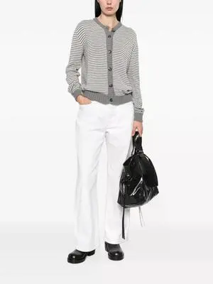 Emporio Armani Striped Button-up Cardigan