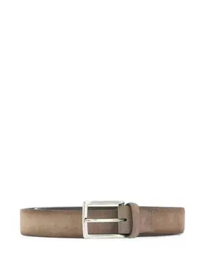 ALBERTO LUTI Suede Leather Belt - Neutrals