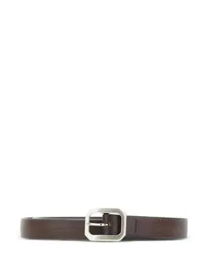 ALBERTO LUTI Grained Leather Belt - Brown