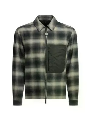 Moncler Check-pattern Padded Coat - Black