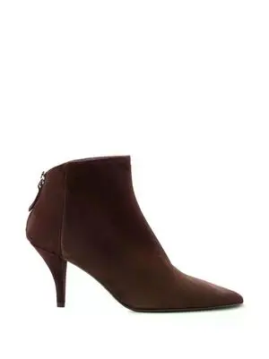 CHANTAL Suede Pointed-toe Ankle Boots - Brown